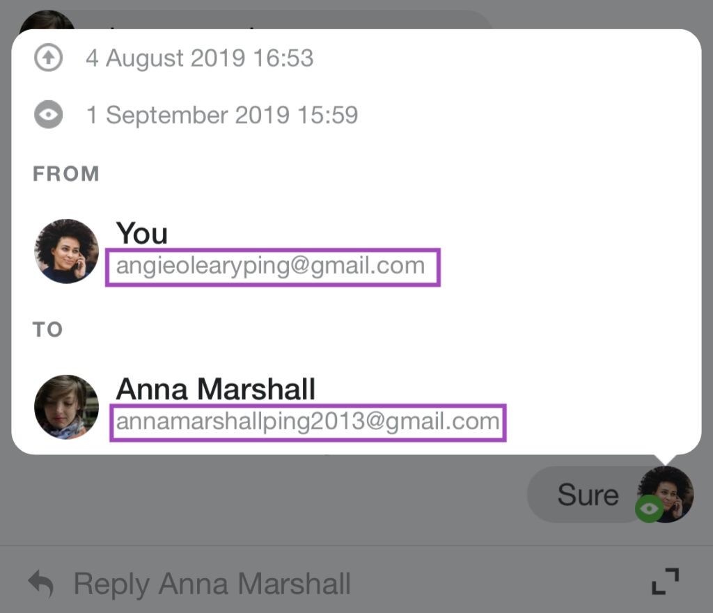 How to see the recipient/sender email? | Spike - Conversational Email