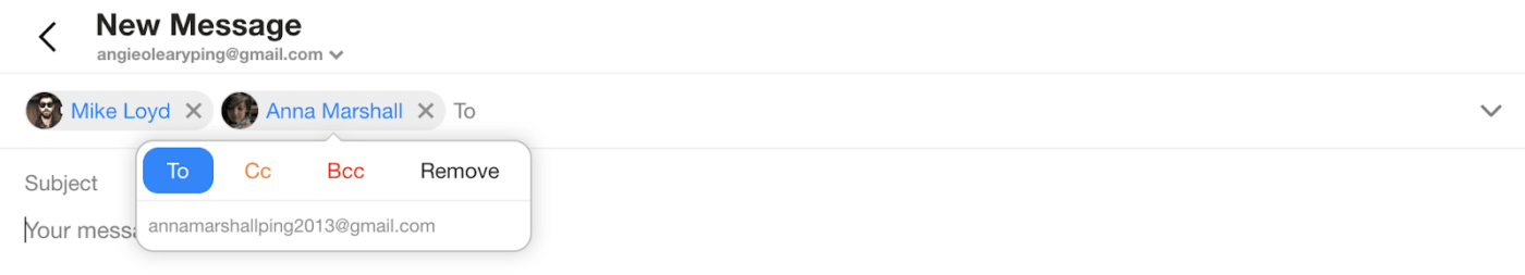 Composing, editing and sending messages | Spike