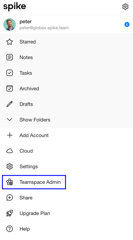 teamspace Admin Panel - Spike Help Center