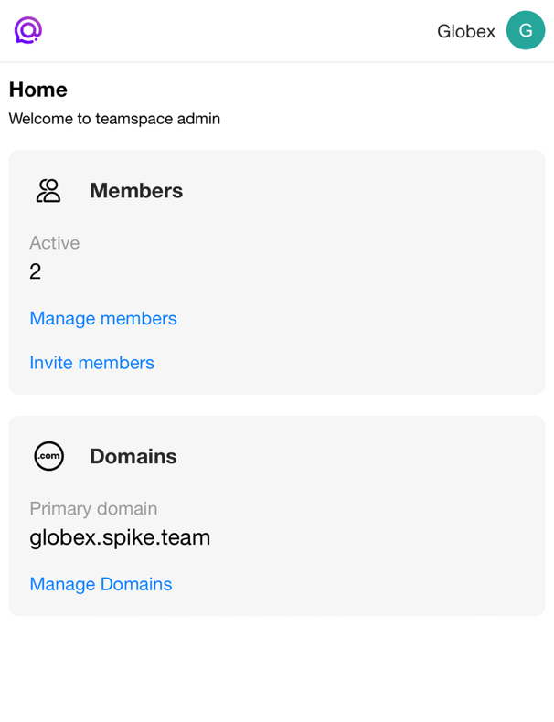 teamspace Admin Panel - Spike Help Center